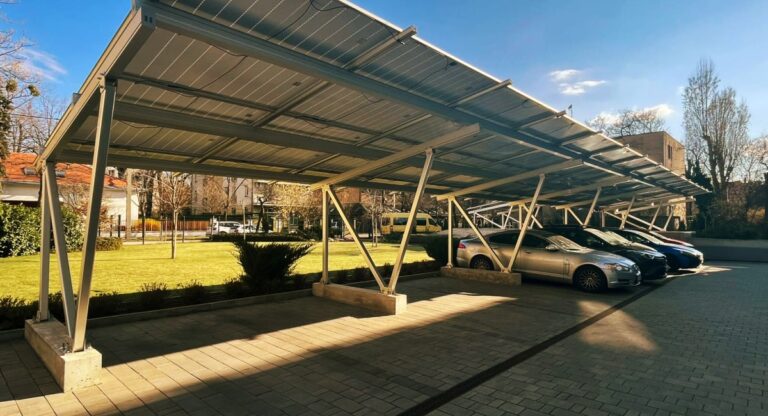 SL flat roof Carport - SolarLuna